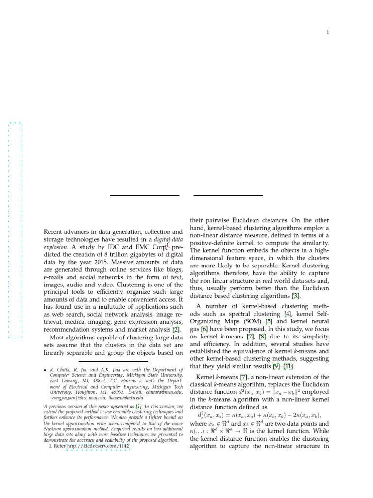 Kernel K Means | PDF