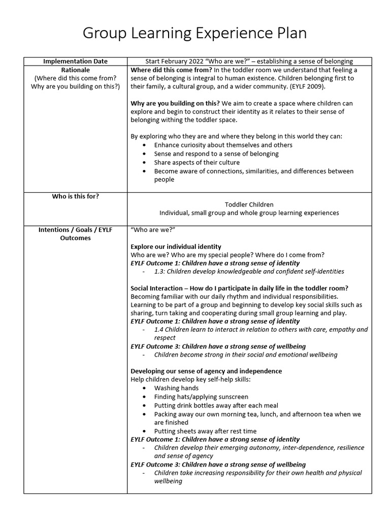 Group Learning Plan -2 | PDF