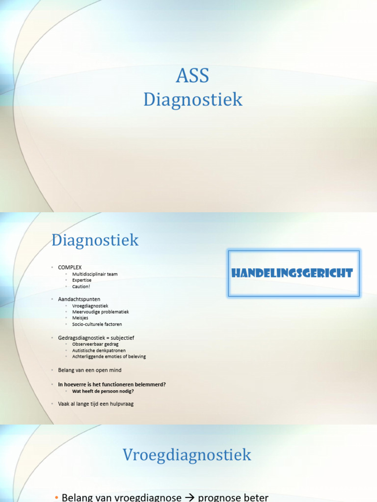 ASS Diagnostiek | PDF