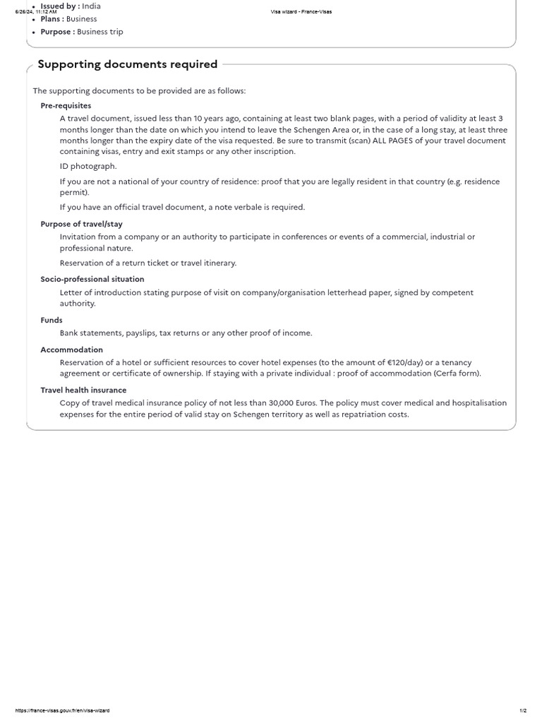 France Business Checklist | PDF
