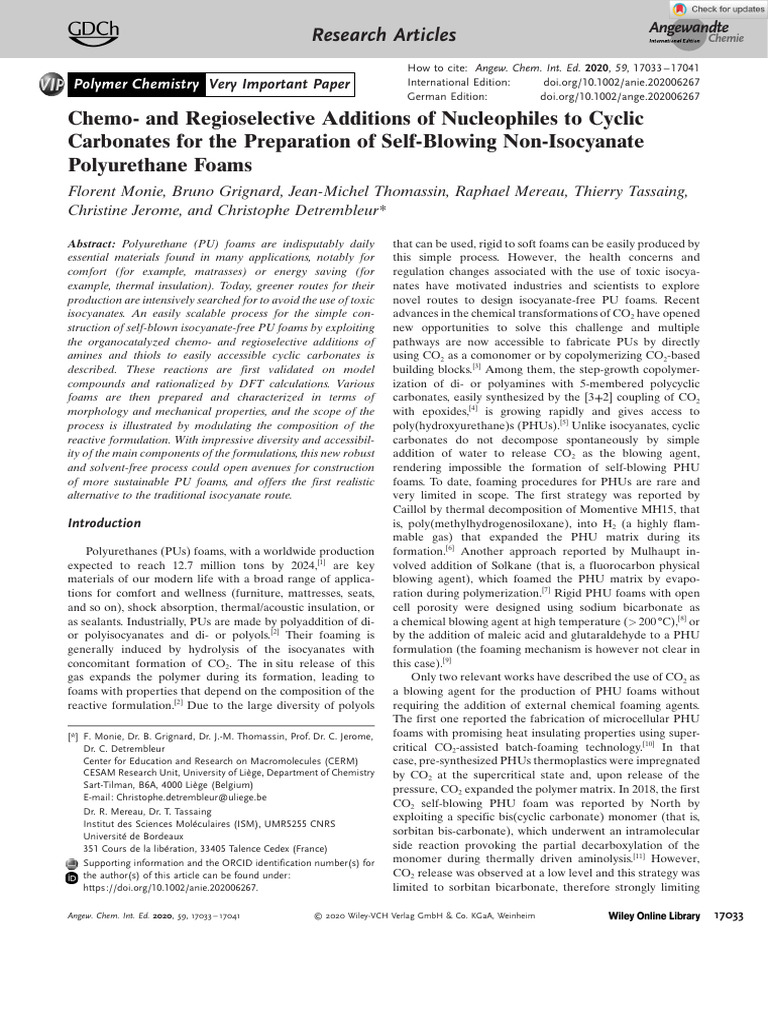 Angew Chem Int Ed - 2020 - Monie - Chemo and Regioselective Additions ...