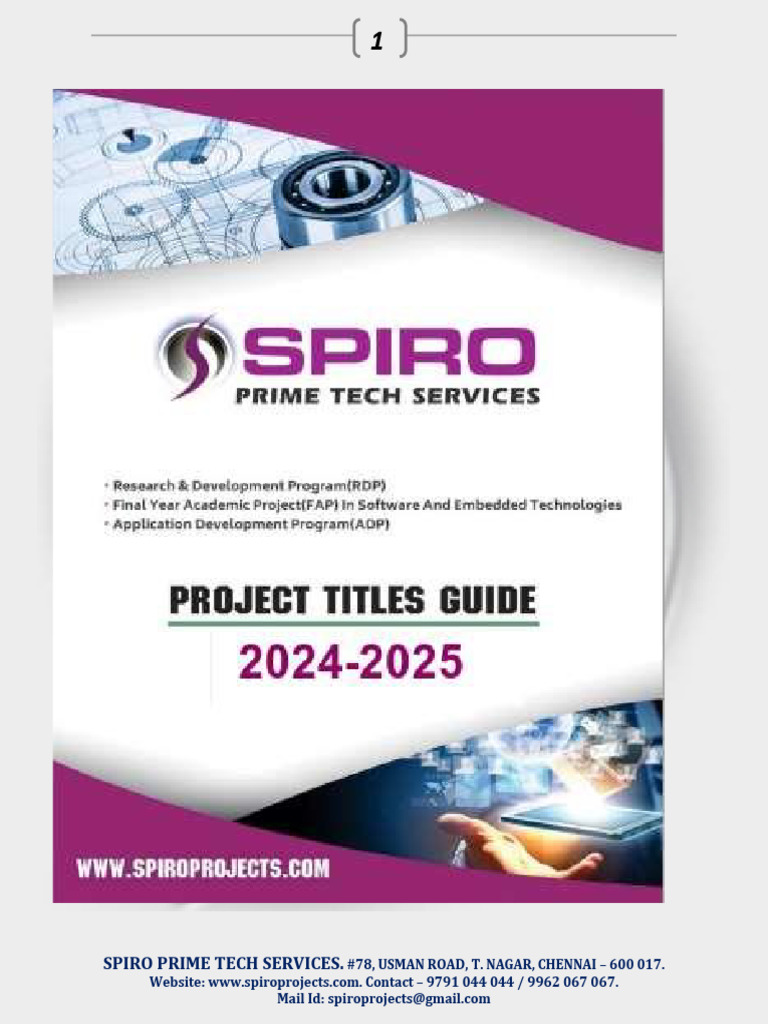 1.Project Titles 2024-2025 | PDF