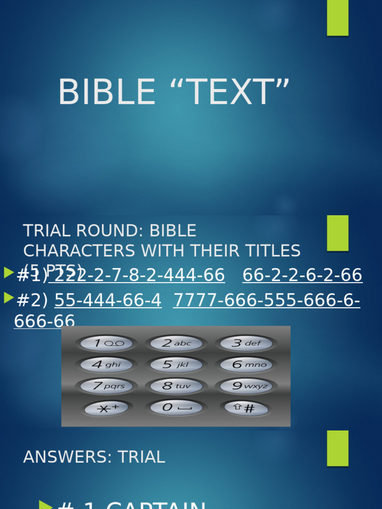 Bible Game 1 (Final | PDF | Gospel Episodes | Sports & Recreation