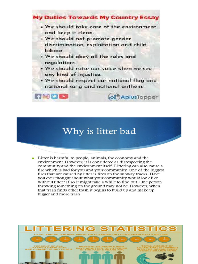 About Litter. Why Is Litter A Problem | PDF