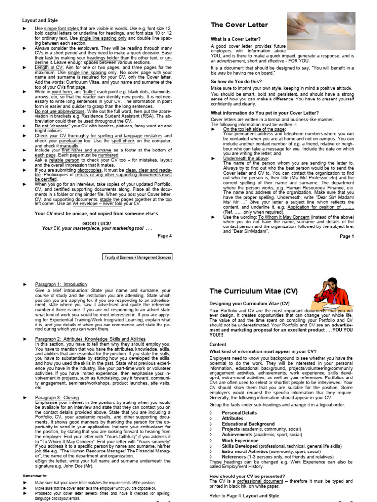 Brief-Cover Letter & CV-ALL | PDF