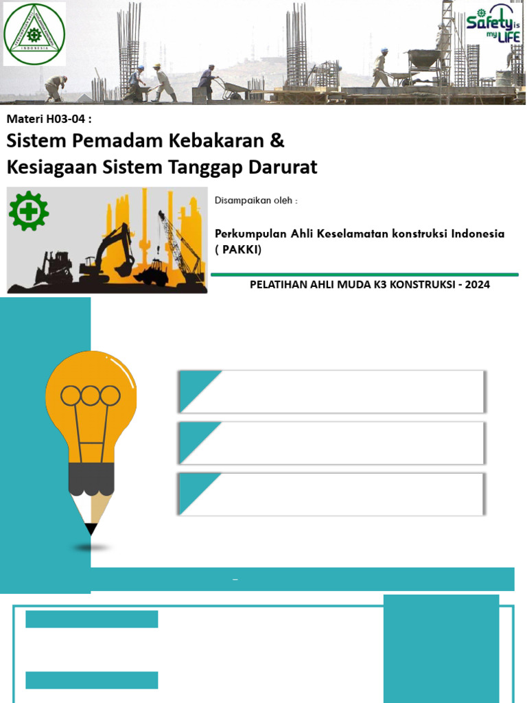 Materi H03-04 Sistem Pemadam Kebakaran Dan Kesiagaan Tanggap Darurat | PDF