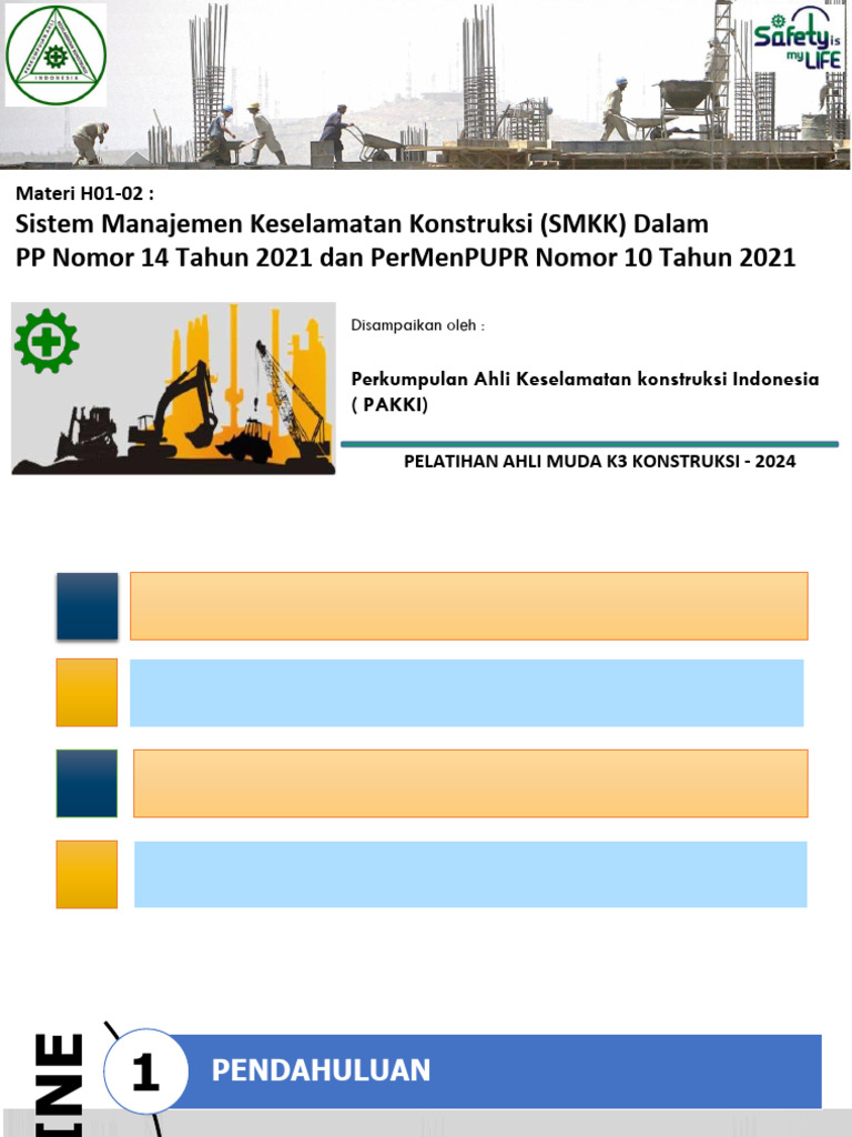 Materi H01-02 SMKK Dalam PP 14-2021 Dan Permen PUPR 10-2021 | PDF Materi H01-02 SMKK Dalam PP 14-2021 Dan Permen PUPR 10-2021 | PDF