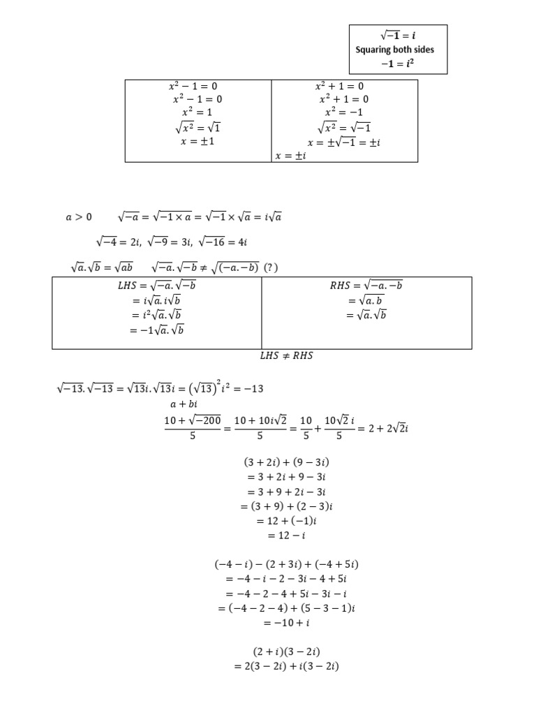 Complex Numbers | PDF