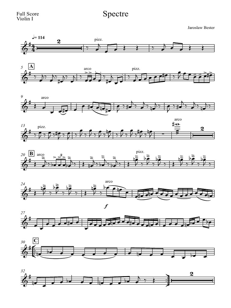 Spectre - Violin I | PDF
