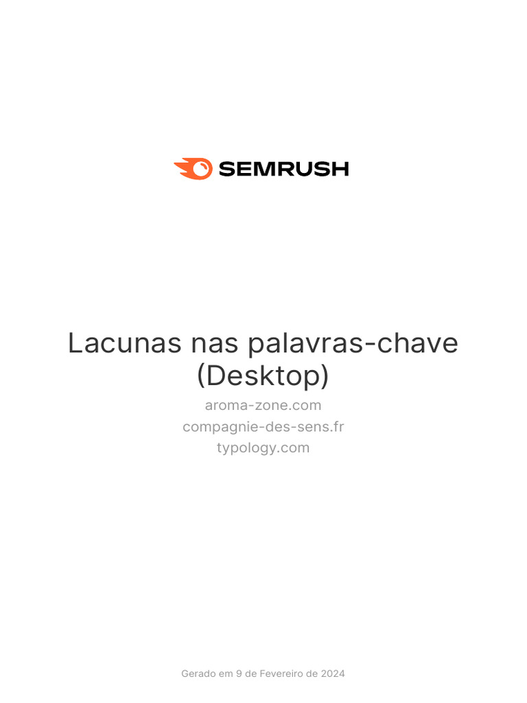 Semrush-Lacunas Nas Palavras-Chave (Desktop) - Aroma-Zone Com Compagnie ...