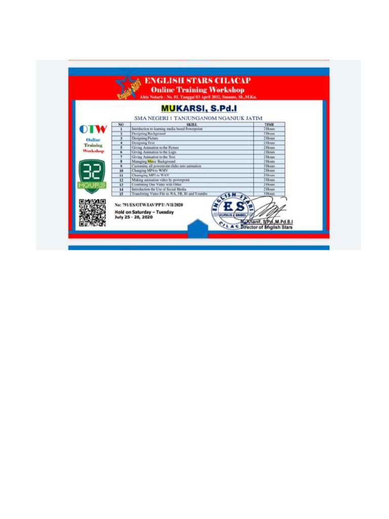 4. sertifikat otw 2020 | PDF