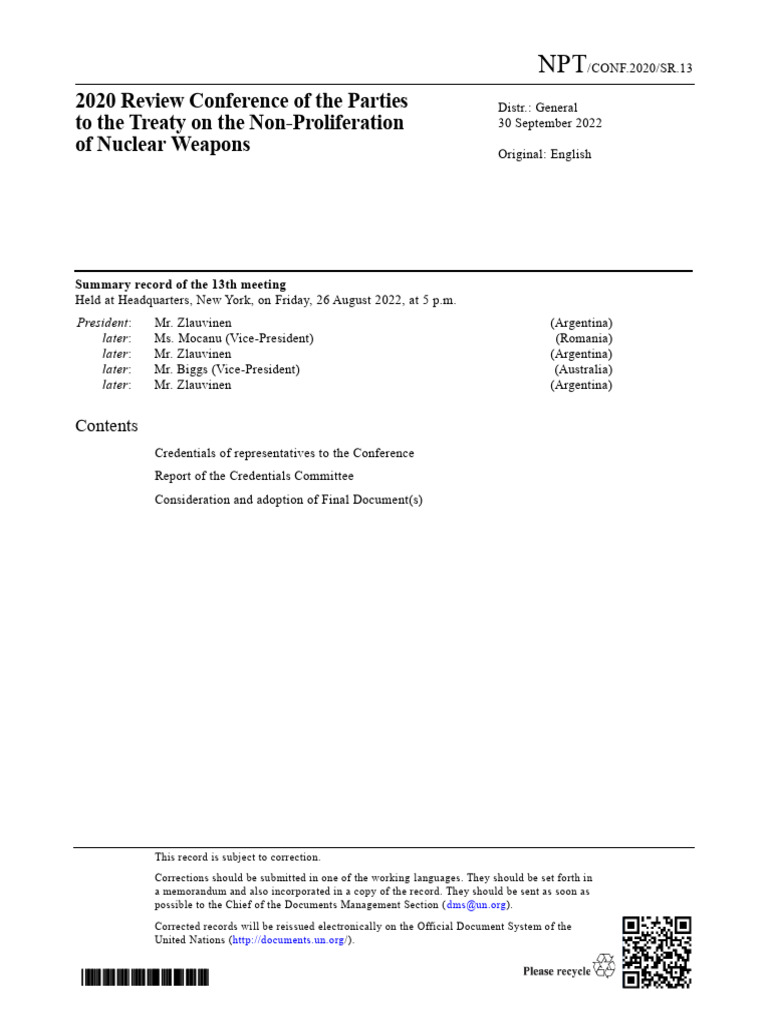 2020 Review Conference | PDF