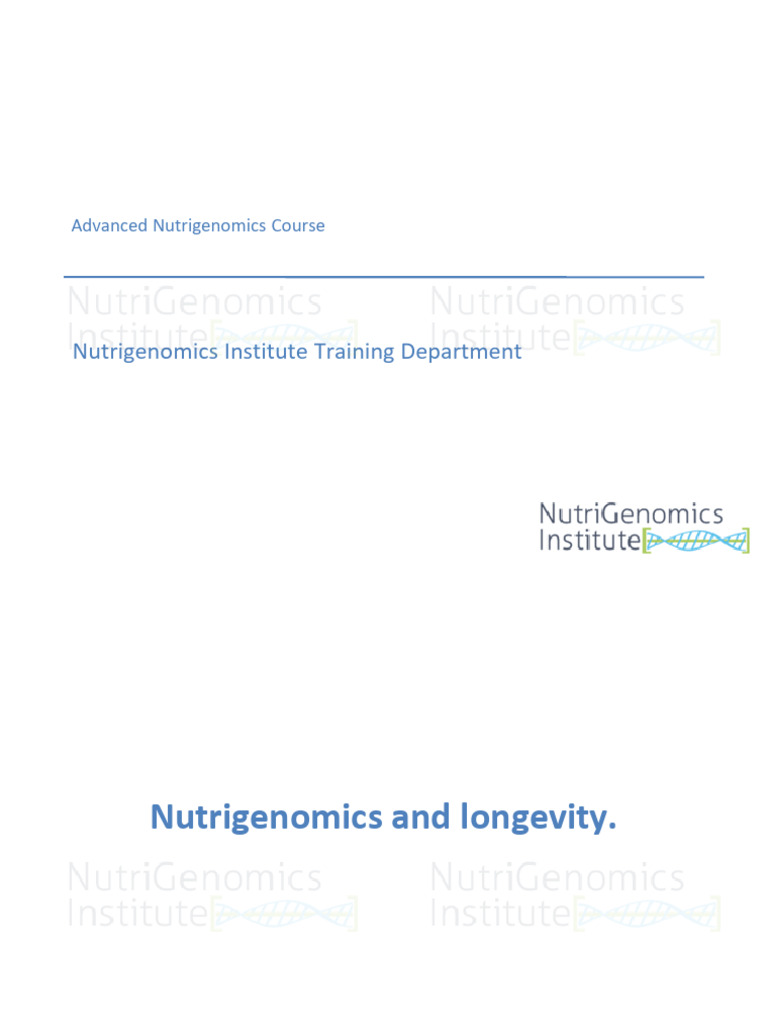Nutrigenomics and Longevity | PDF