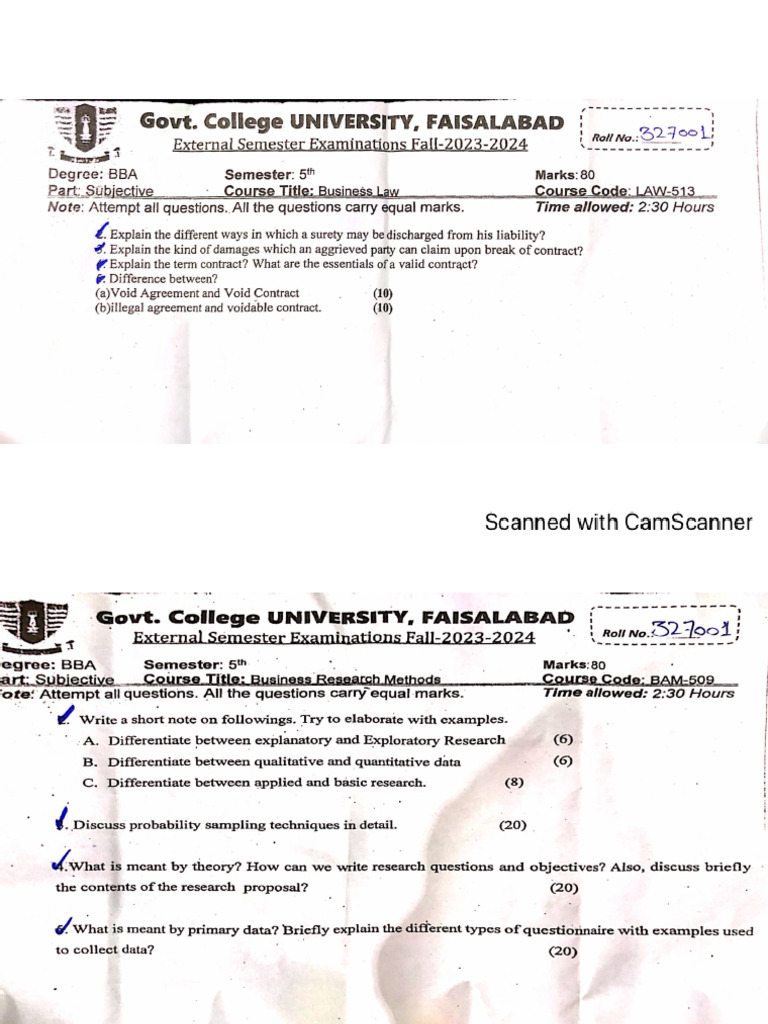 BBA 5th Final Paper | PDF