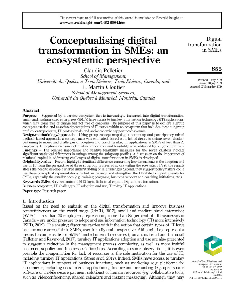 Conceptualising digital T Smes | PDF Conceptualising digital T Smes | PDF