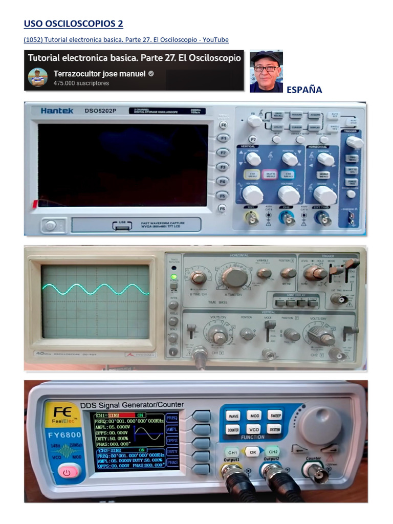 Uso Osciloscopios 2 | PDF