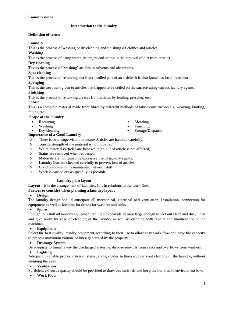 Laundry Notes C2 | PDF