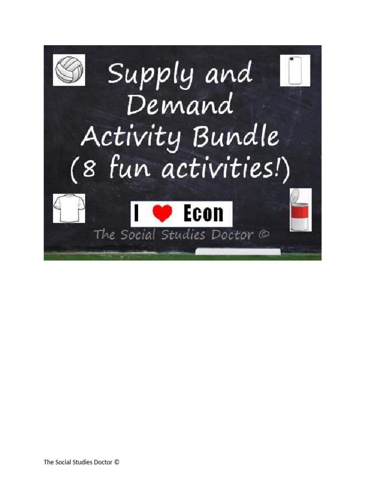 Supply and Demand Economics Activity Bundle | PDF
