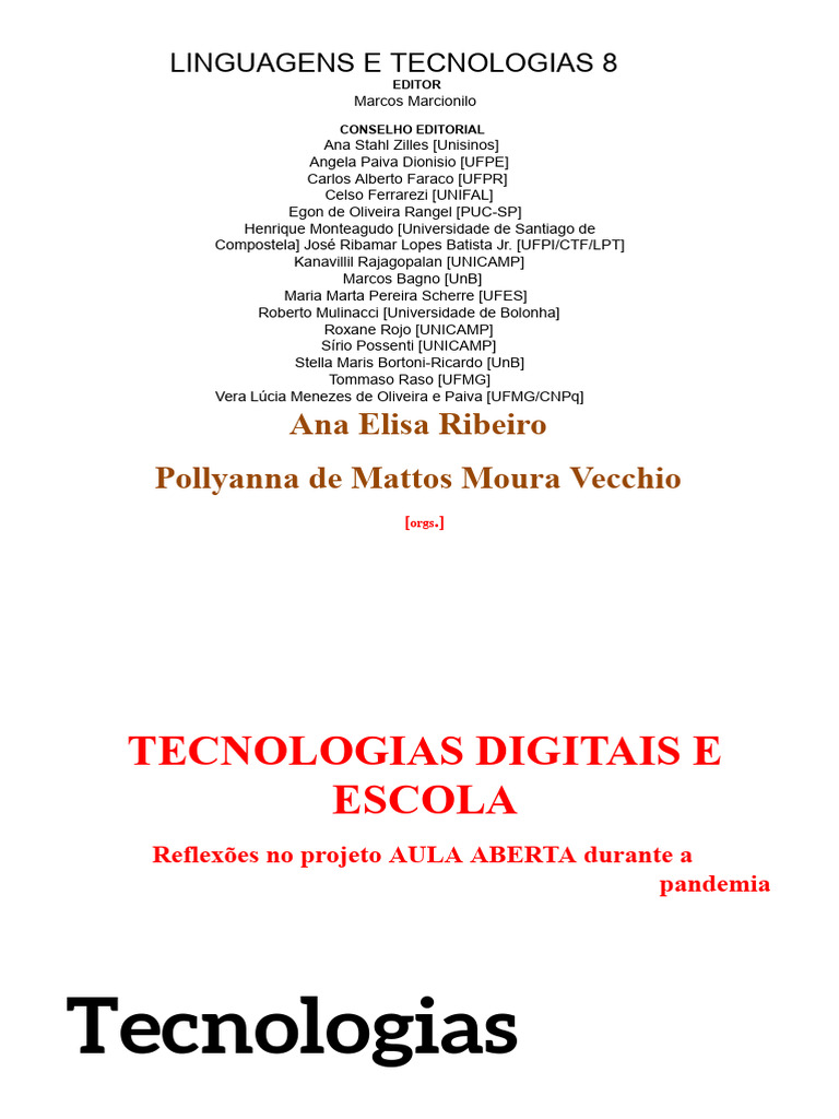 Tecnologias Digitais e Escola | PDF