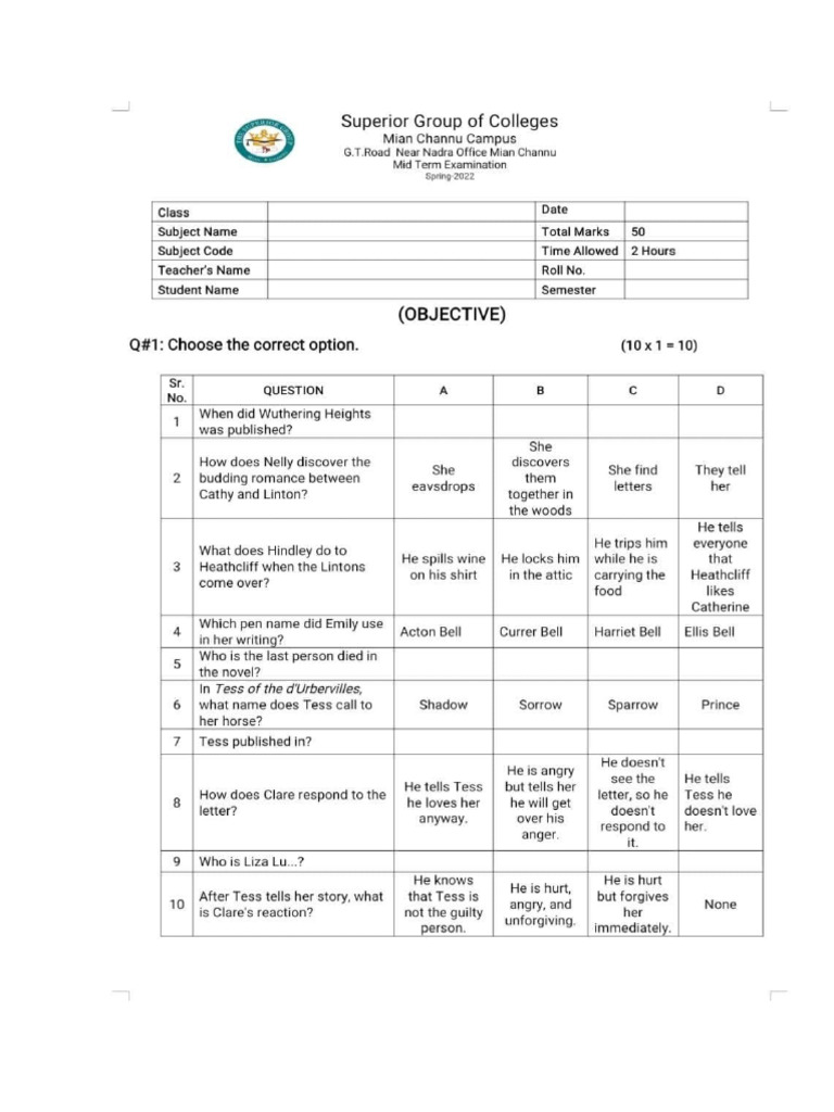 test paper | PDF