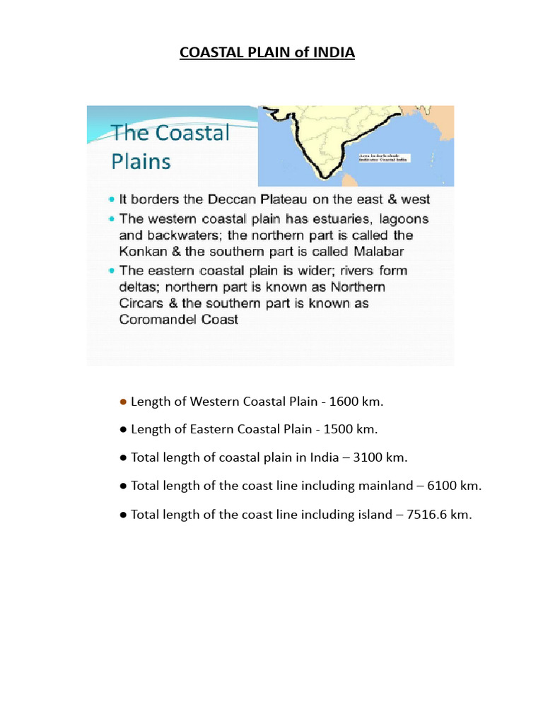 Coastal Plain of India | PDF