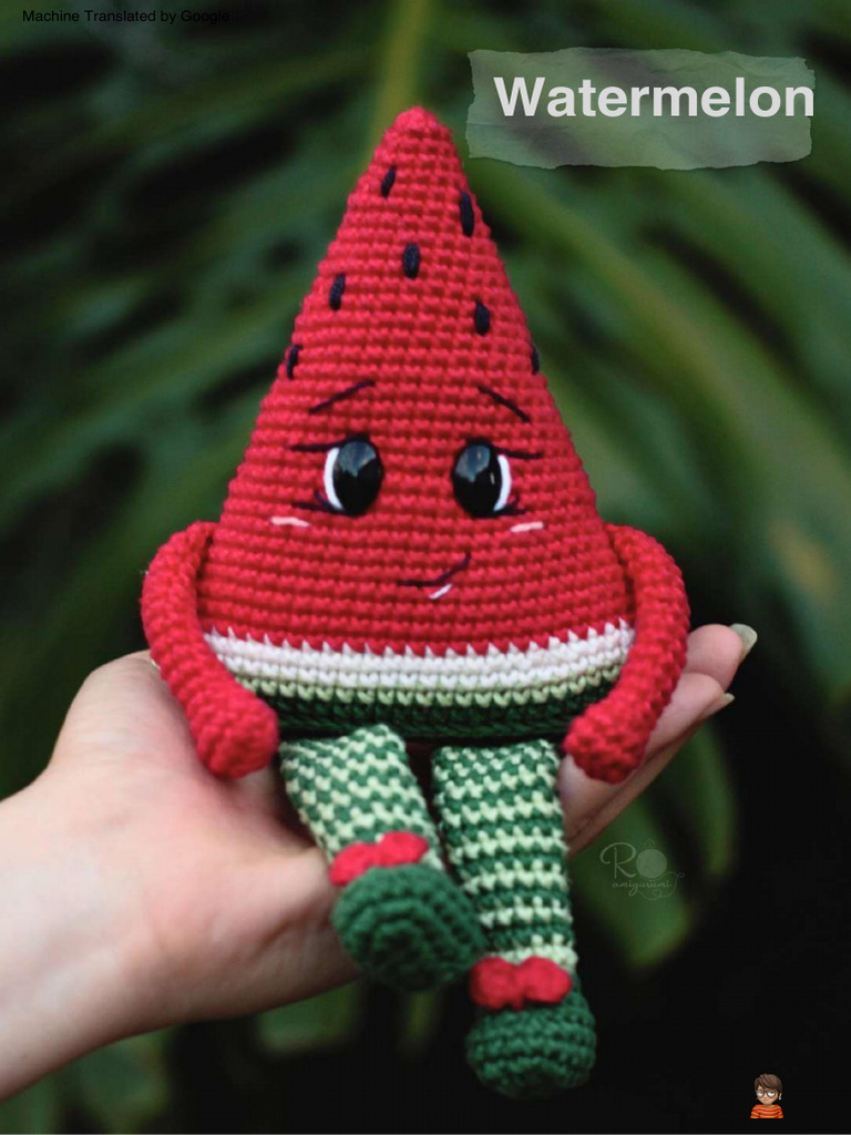The Watermelon Doll | PDF | Crochet | Yarn