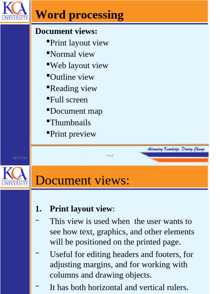 Topic 7-Document Views | PDF
