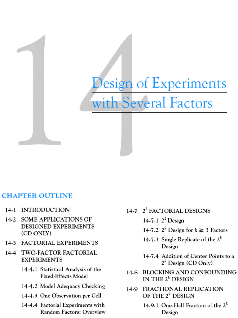 DoE - ch14 (Dec 2023) | PDF