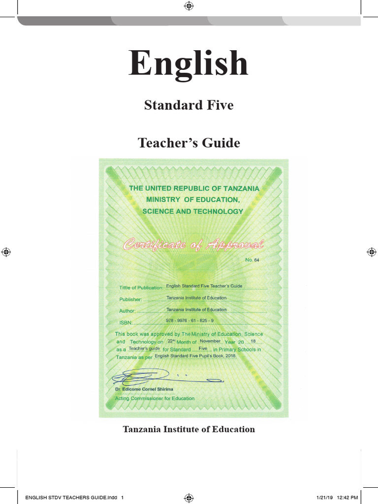 English STDV Teachers Guide | PDF