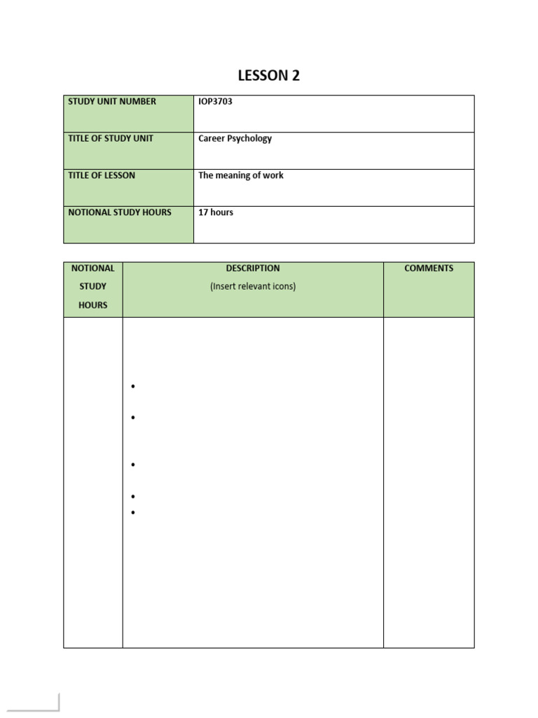 IOP3703 Lesson 2 | PDF