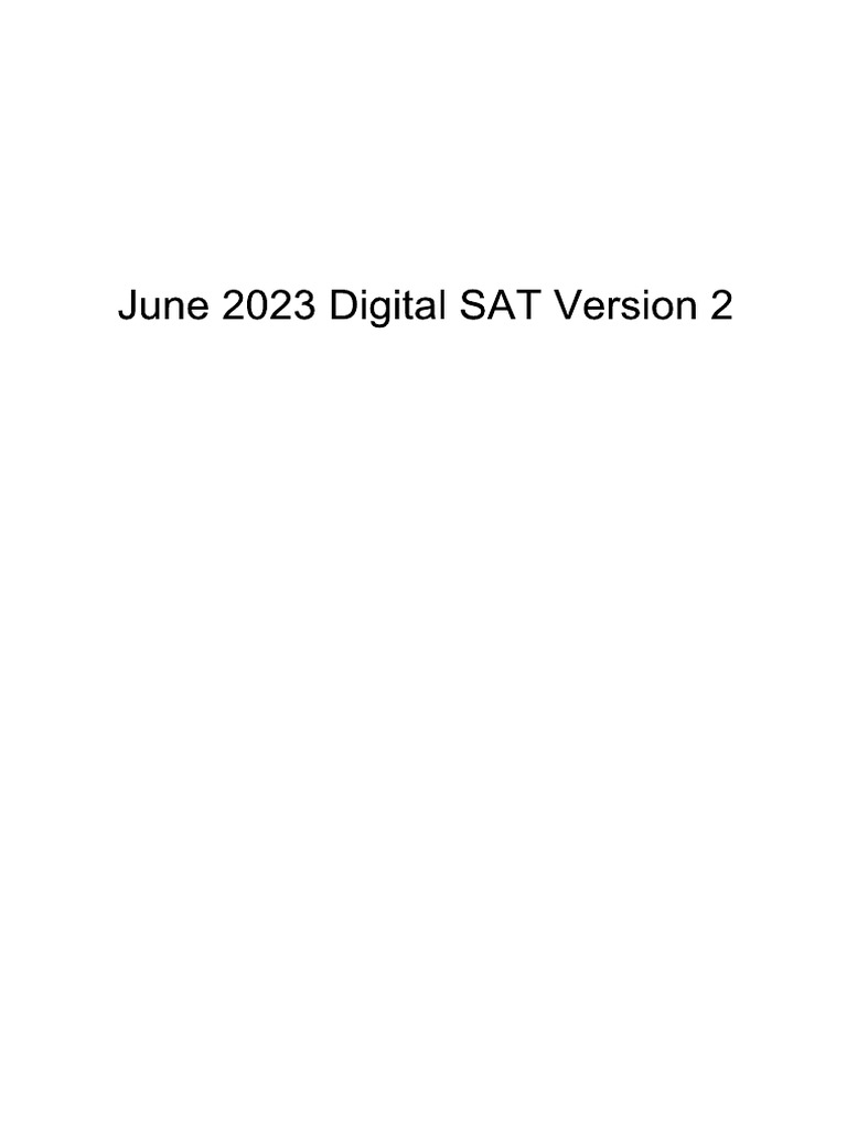 2023 06 Digital SAT Math | PDF