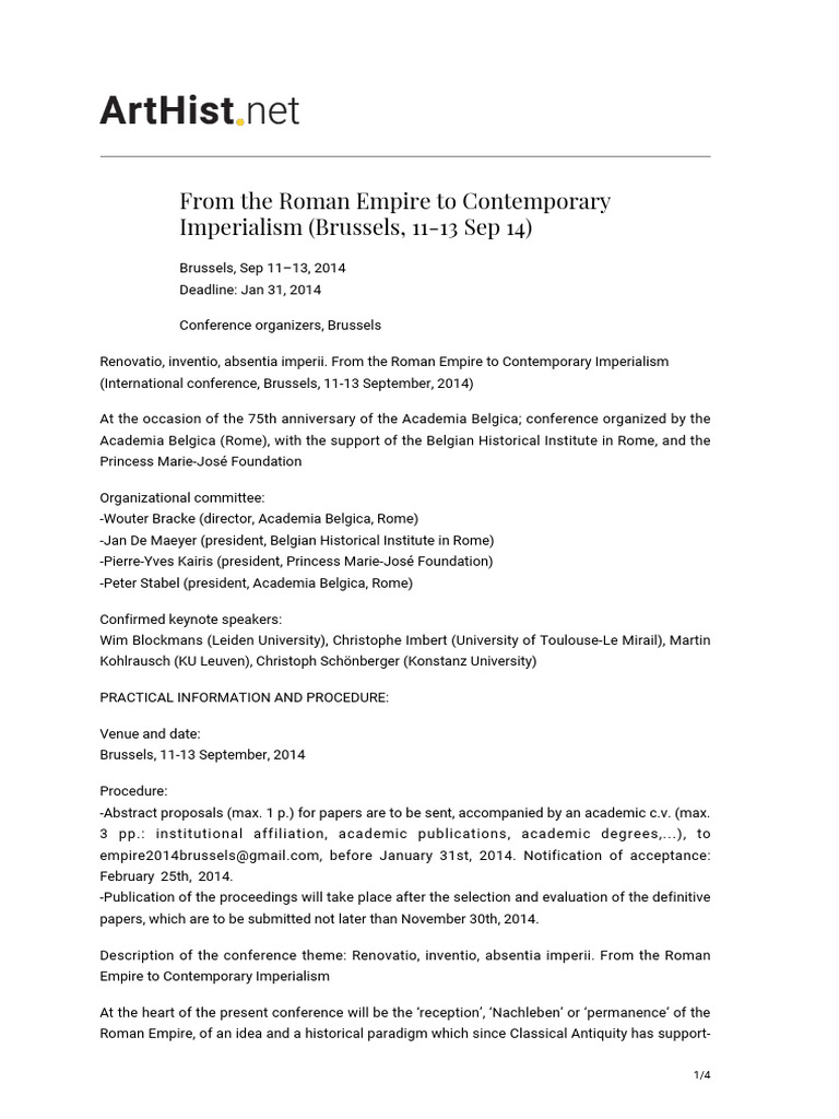 From The Roman Empire To Contemporary | PDF