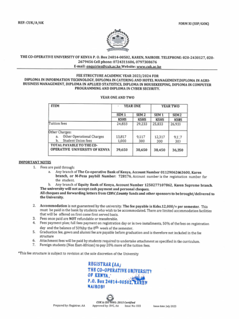 Diploma Fee Structures Science Based | PDF