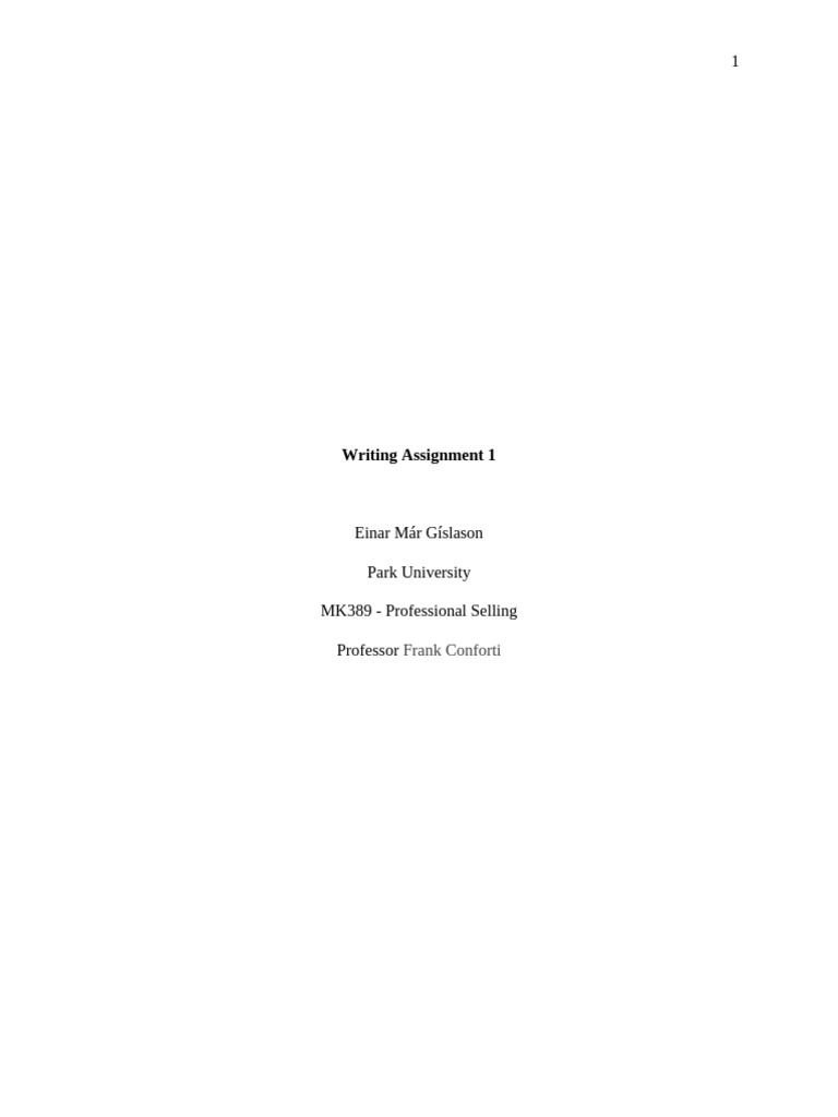 Writing Assignment Unit 2 | PDF