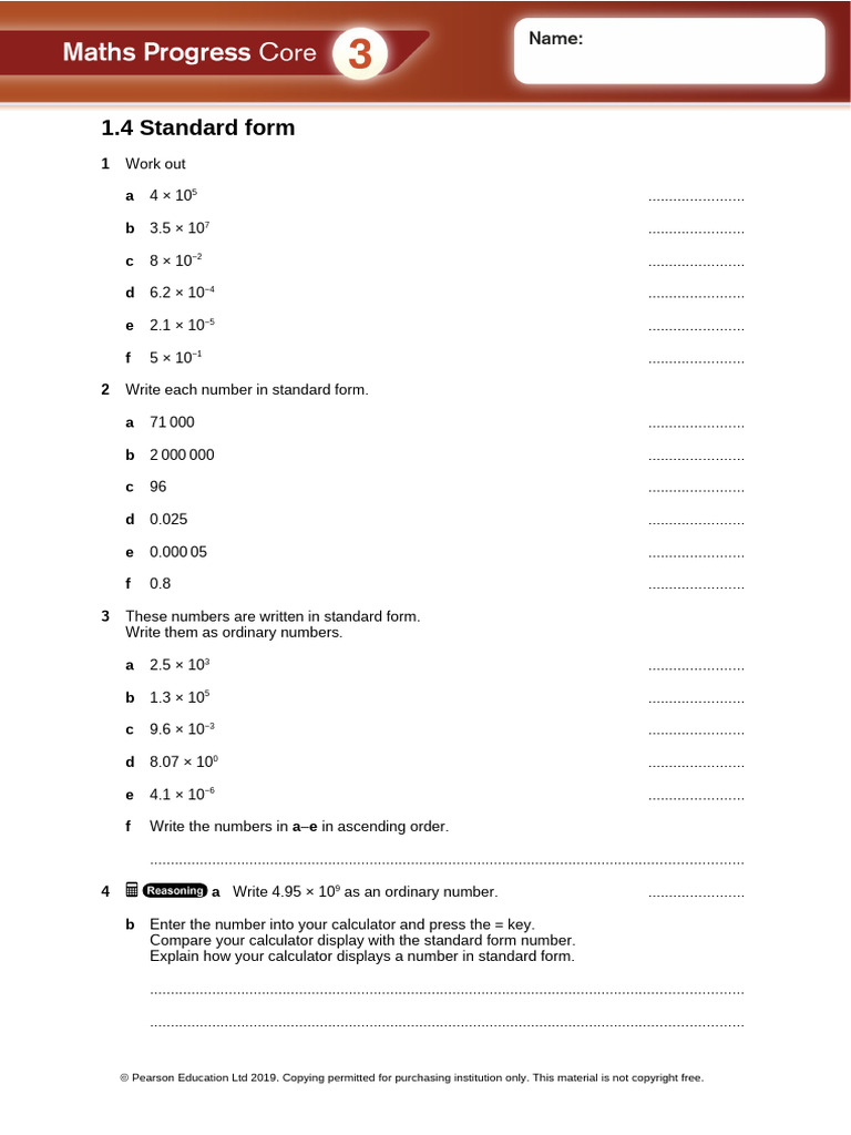1.4 Standard Form | PDF
