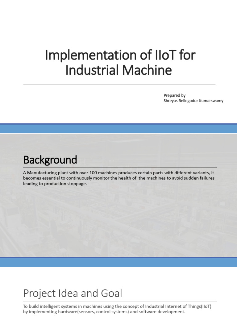 Implementation of IIoT for Industrial Machine | PDF