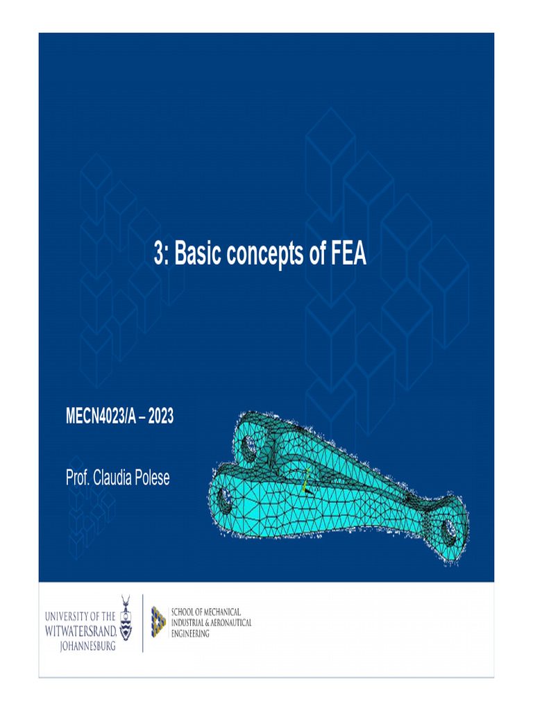MECN4023A-03-Basics of FEA 2023 | PDF