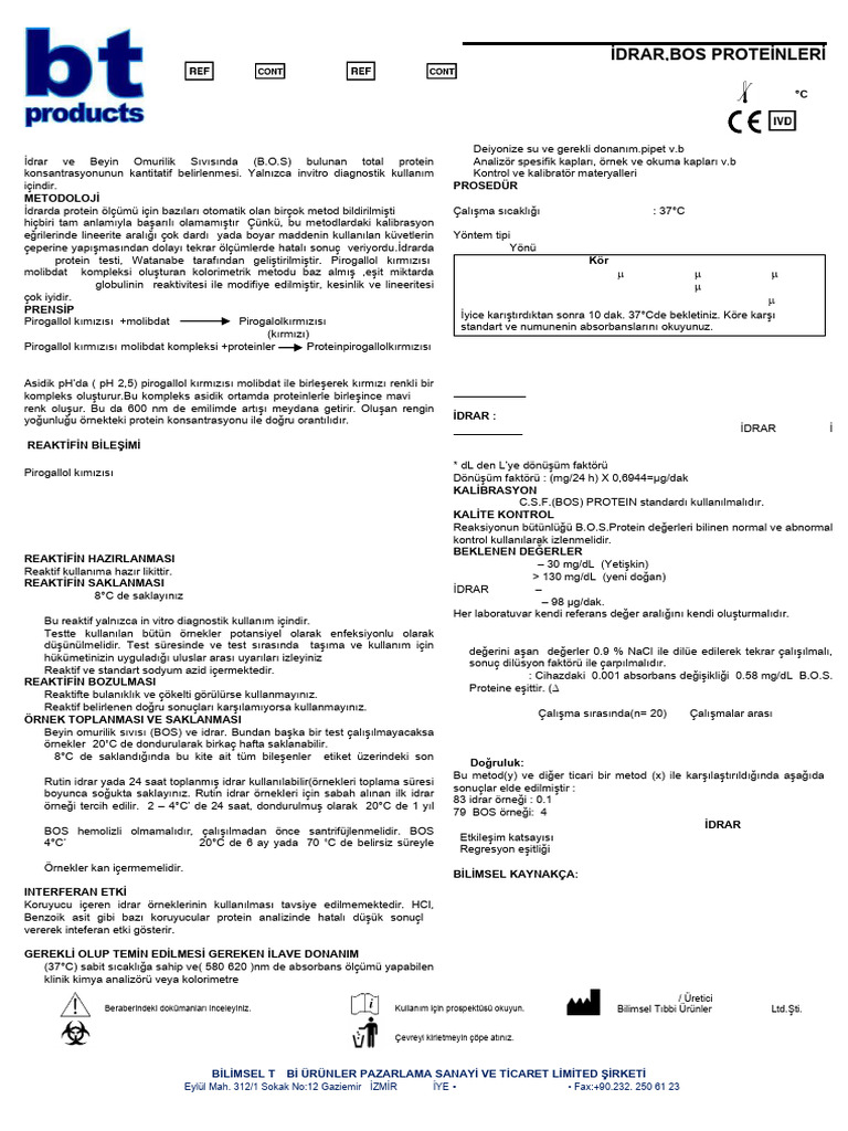 Biochemistry Reagent CSF 20 | PDF | Cerebrospinal Fluid