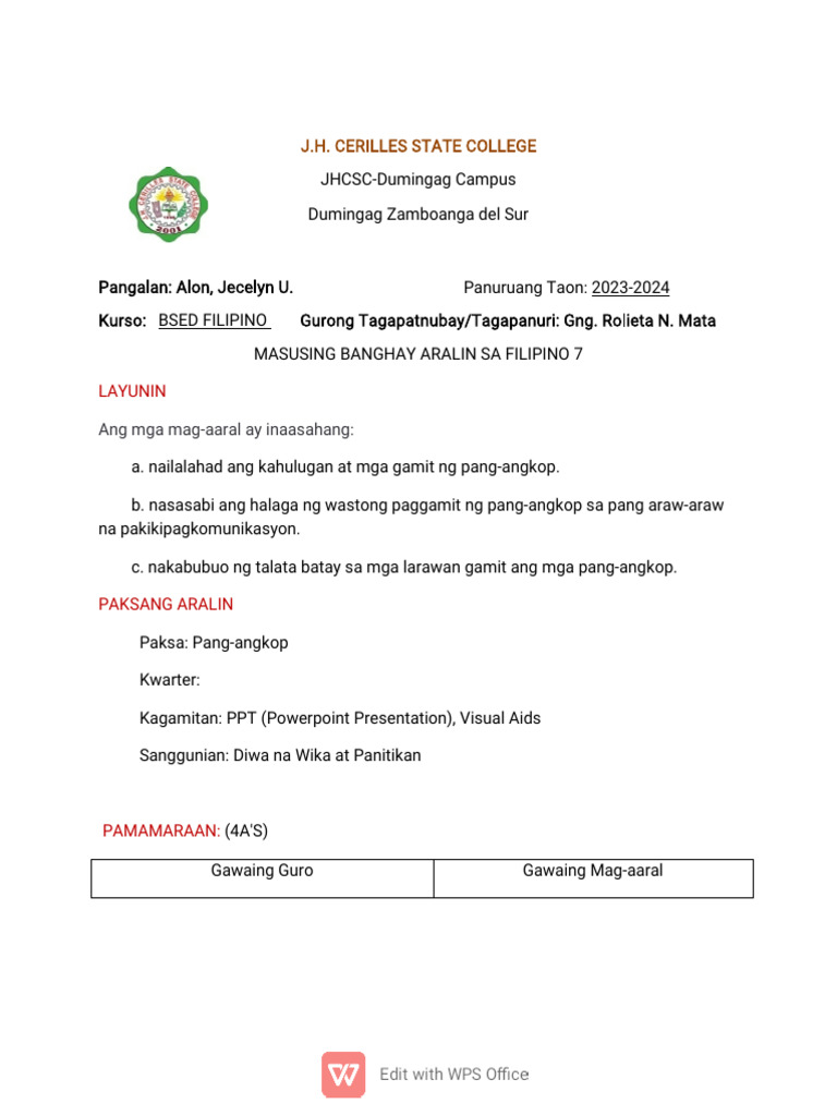 G-7 Banghay Aralin - 025102 | PDF