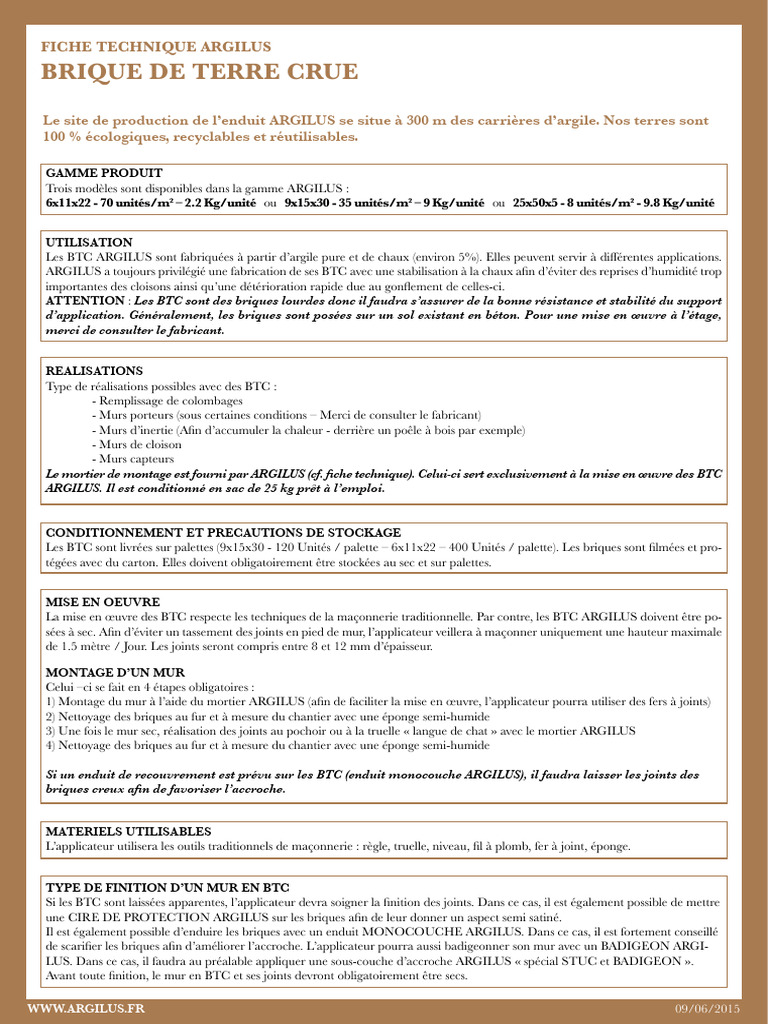 Fiche Technique BTC2 | PDF