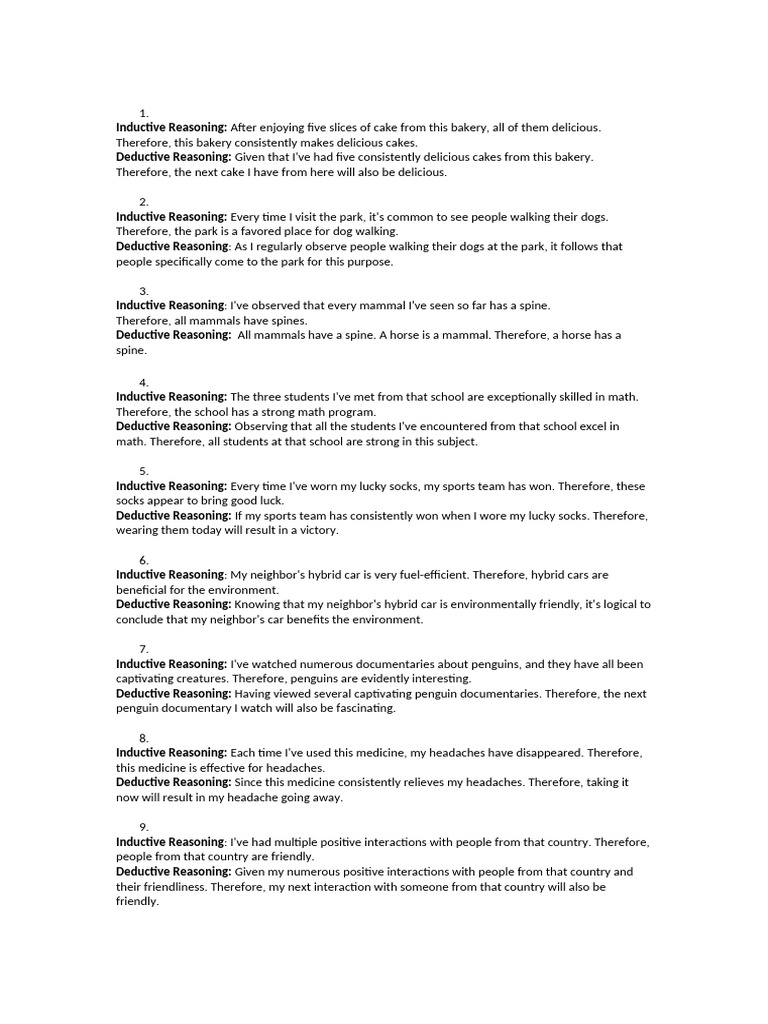 Induction and Deduction Act | PDF