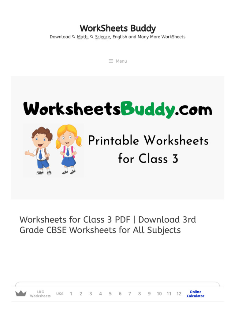 Free CBSE Worksheets for Grade 3 | PDF | Circle | Art