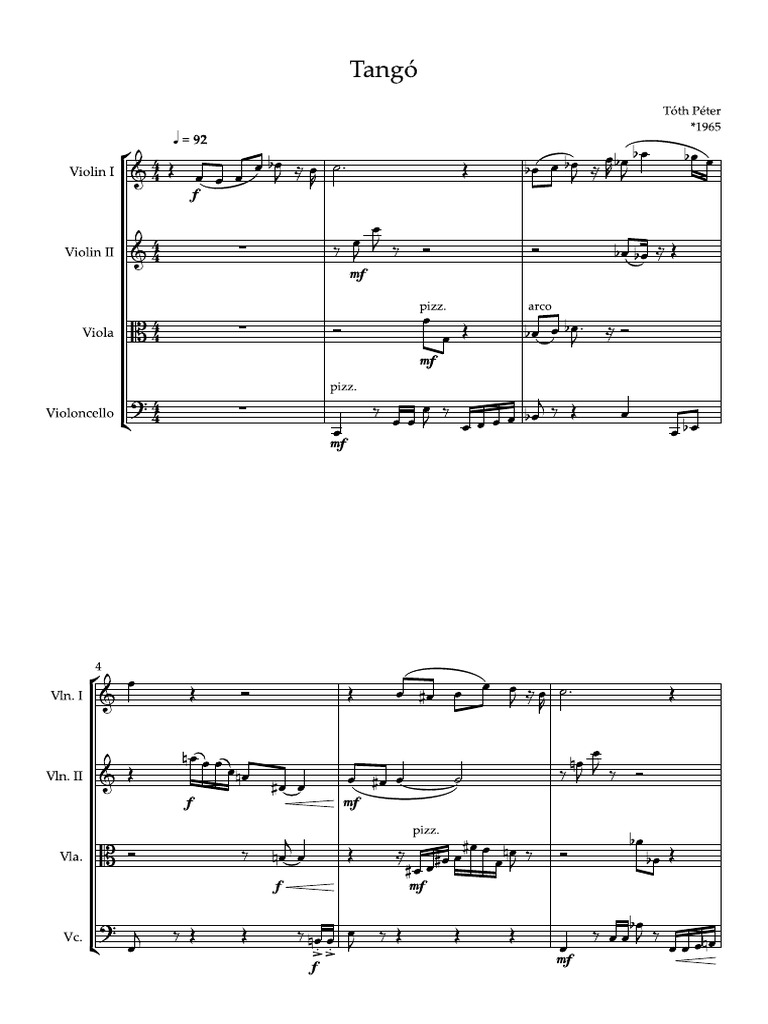 Tango - Full Score | PDF