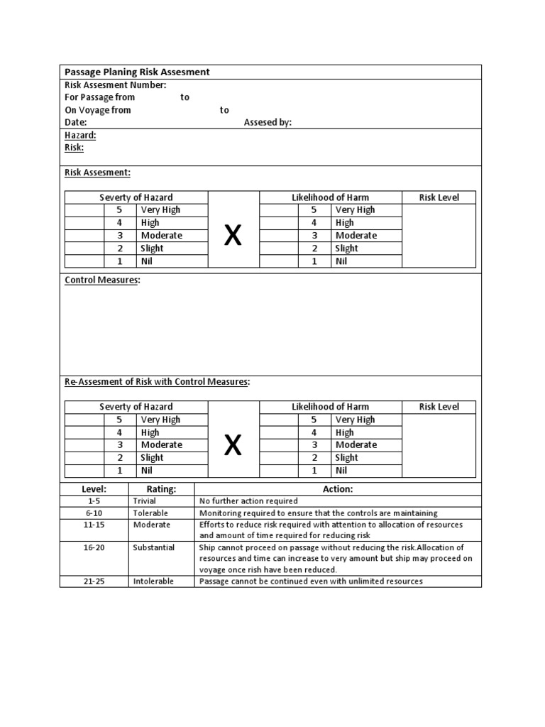Passage Planning Risk Assessment Guide | PDF