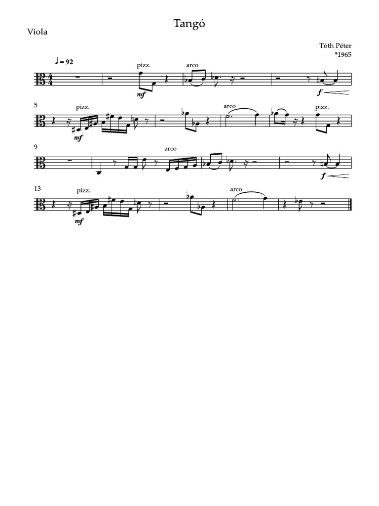 Tango - Viola | PDF