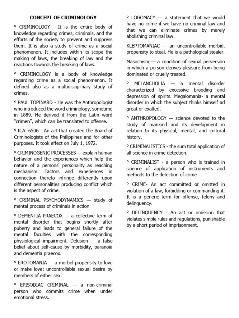 Crim 2 Theories of Crime | PDF | Crimes | Crime & Violence