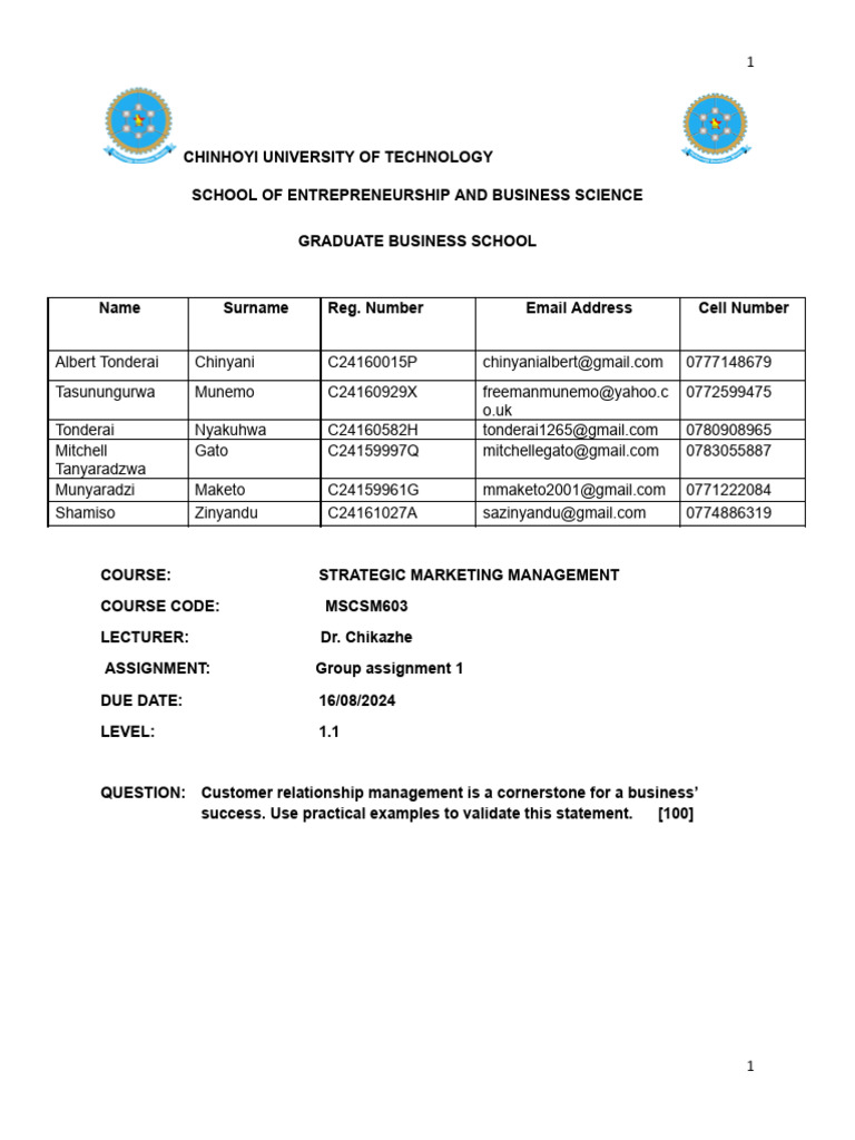 Group 5 Assignment1 | PDF