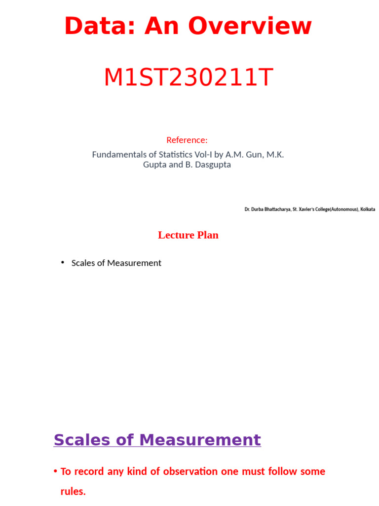 4 Scales of Measurement | PDF