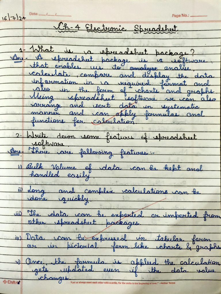 Electronic Spreadsheet Class 9 | PDF Electronic Spreadsheet Class 9 | PDF