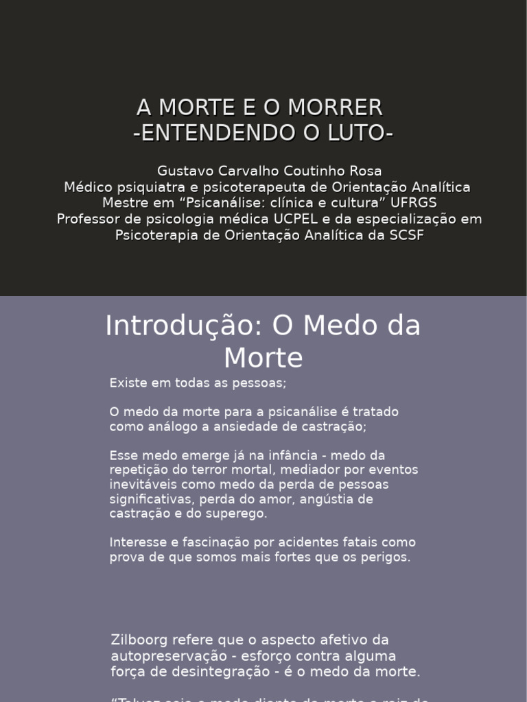 A Morte e o Morrer - Entendendo o Luto | PDF